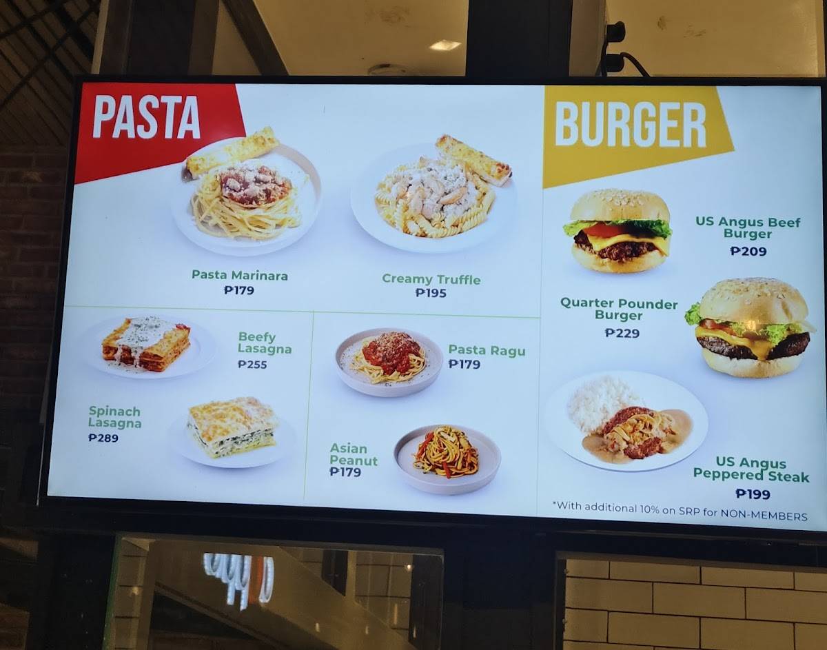 Menu at Landers Central restaurant, Taguig