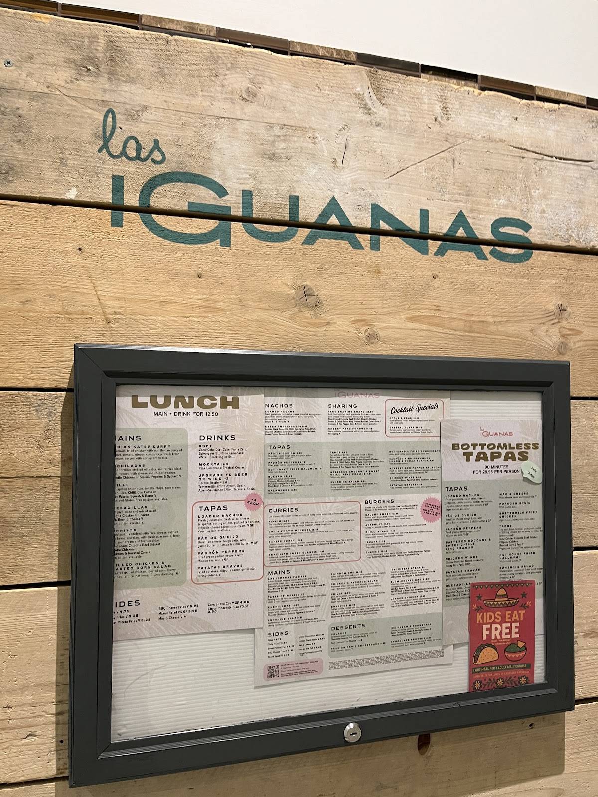 Menu at Las Iguanas - Center Parcs Woburn restaurant, Westoning
