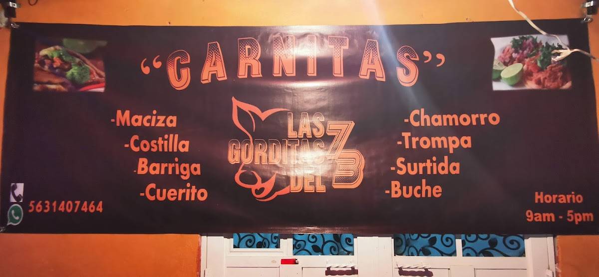 Carta del restaurante Las gorditas del 73, Mexico