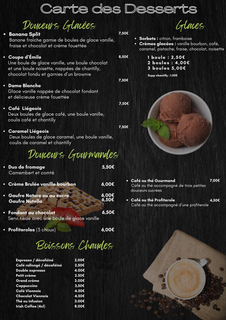 Menu au Le Comptoir d’Emile restaurant, Forbach