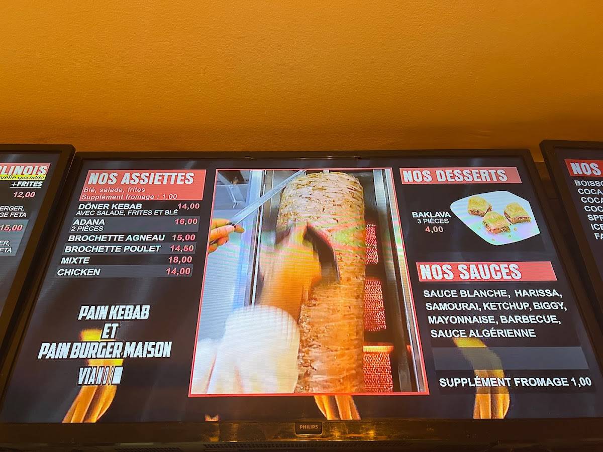Menu au Le Constantinople restaurant, Bois-le-Roi