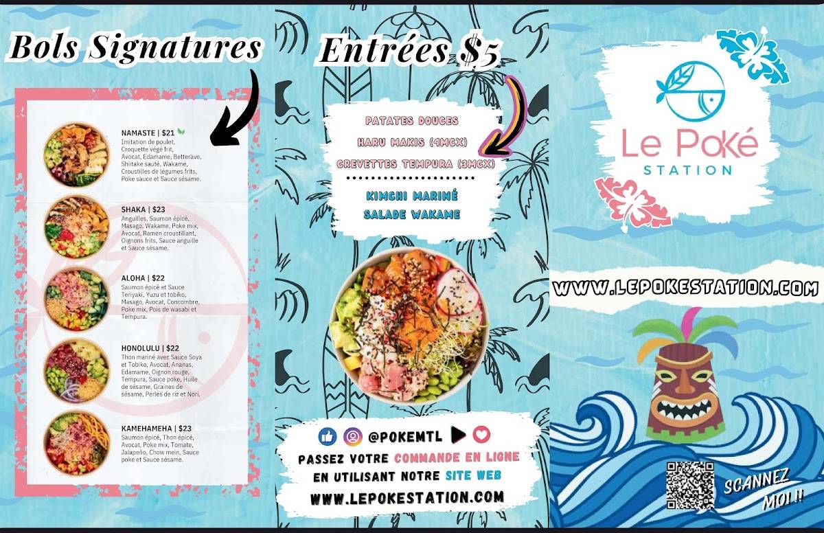 Menu au Le Poké Station Saint-Hubert restaurant, Montréal
