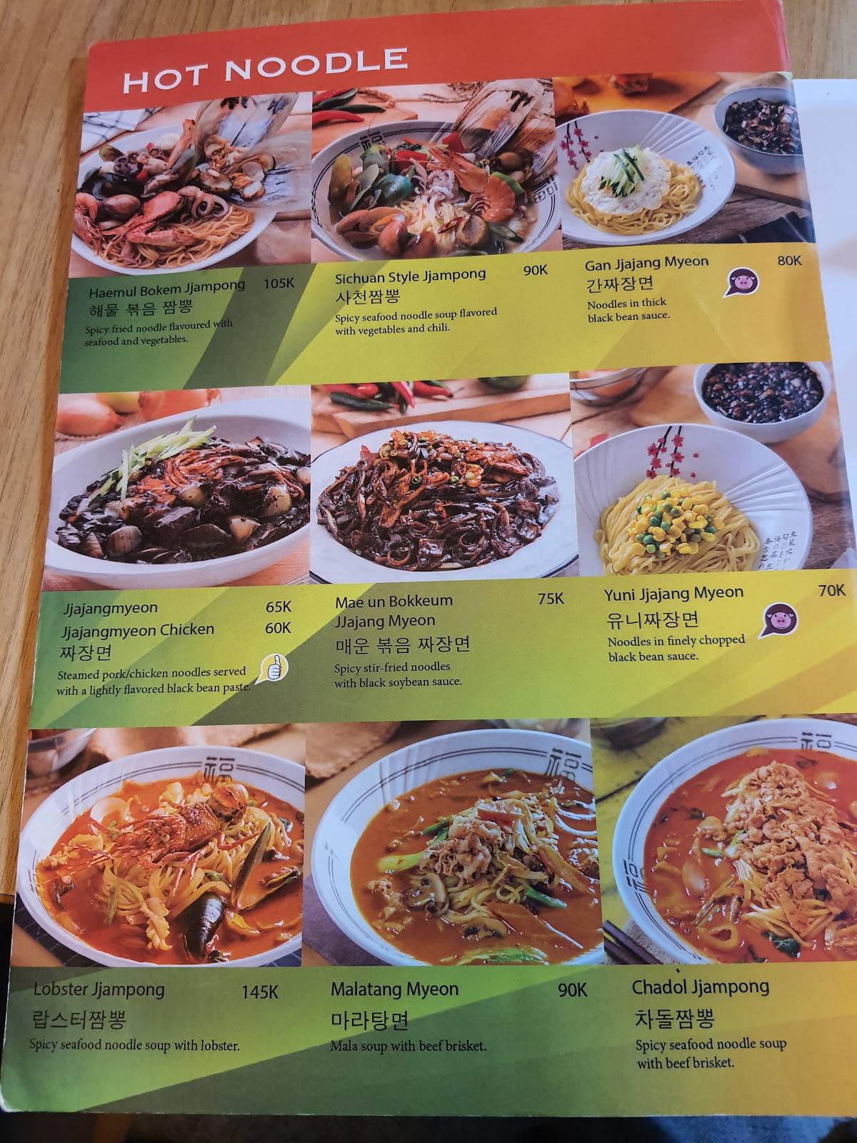 Menu at Legend of Noodle restaurant, South Jakarta, Jl. Senopati No.81 8