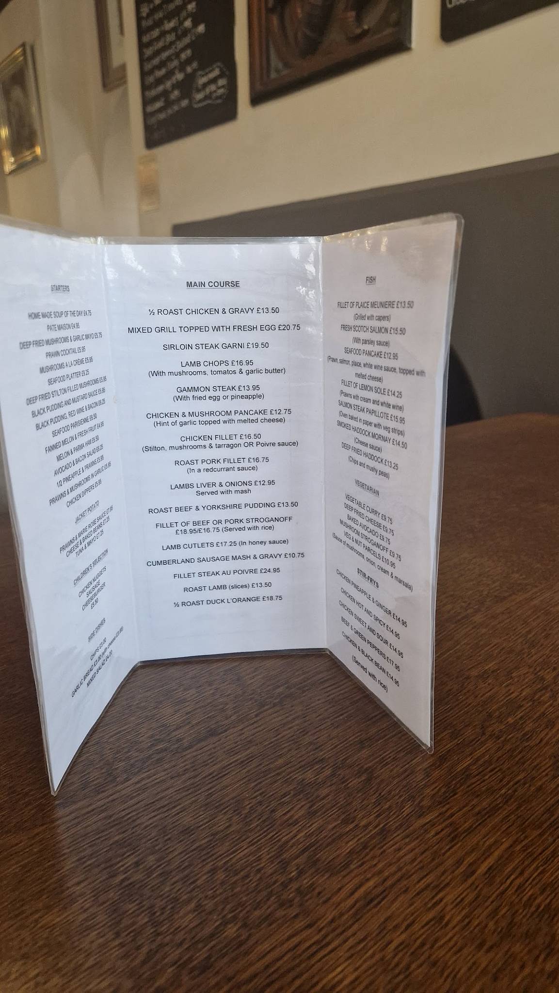 Menu at Legs Of Man pub & bar, Sandbach