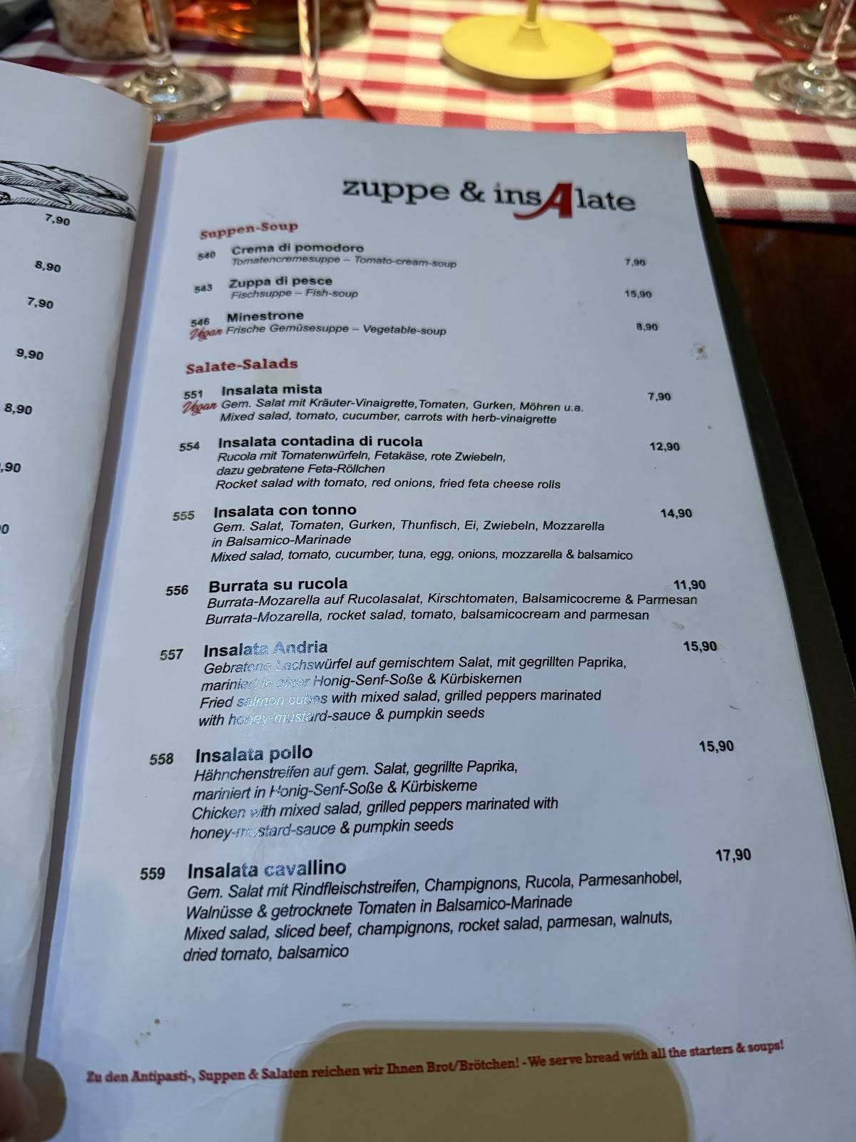 Andria Italy Restaurants Menus