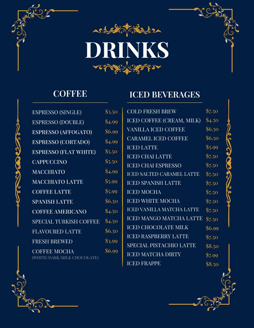 Menu at Leonidas Chocolates Café, Windsor