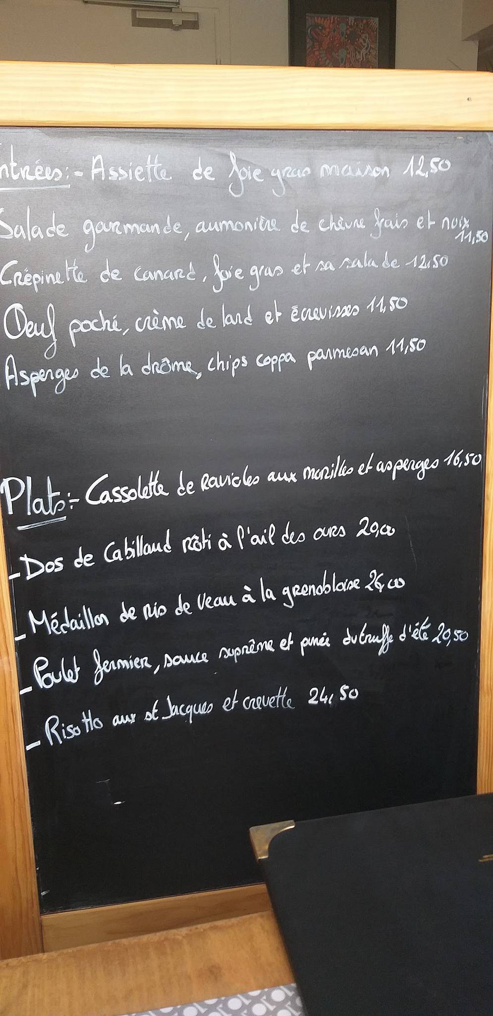 Menu au Les Toqués restaurant, Voiron
