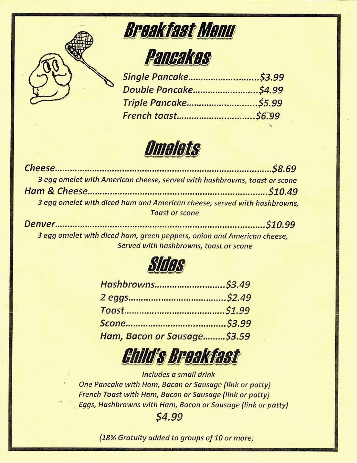 Menu at Leslie's Family Tree Restaurant, Santaquin