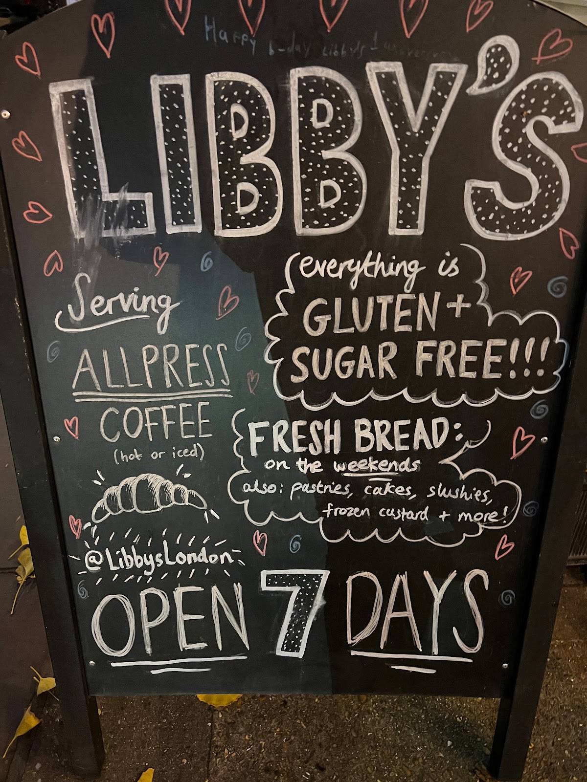 Carta del restaurante Libby's - Notting Hill, Londres
