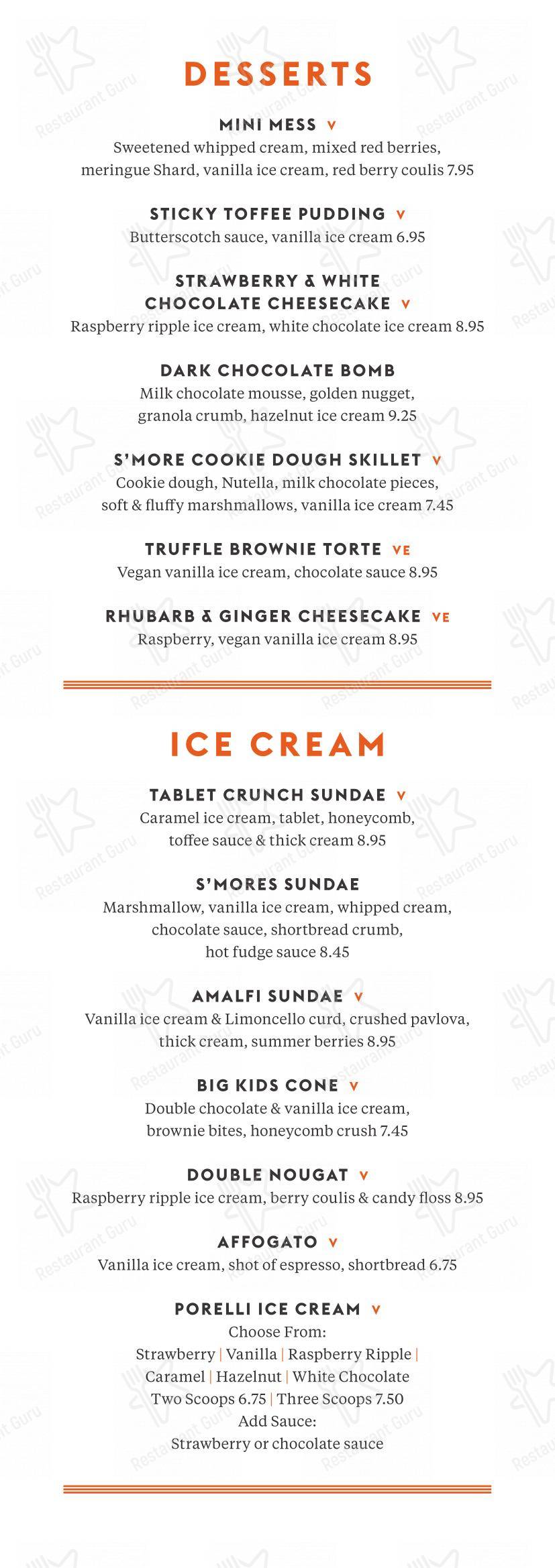 Menu at Lido Prestwick pub & bar, Prestwick