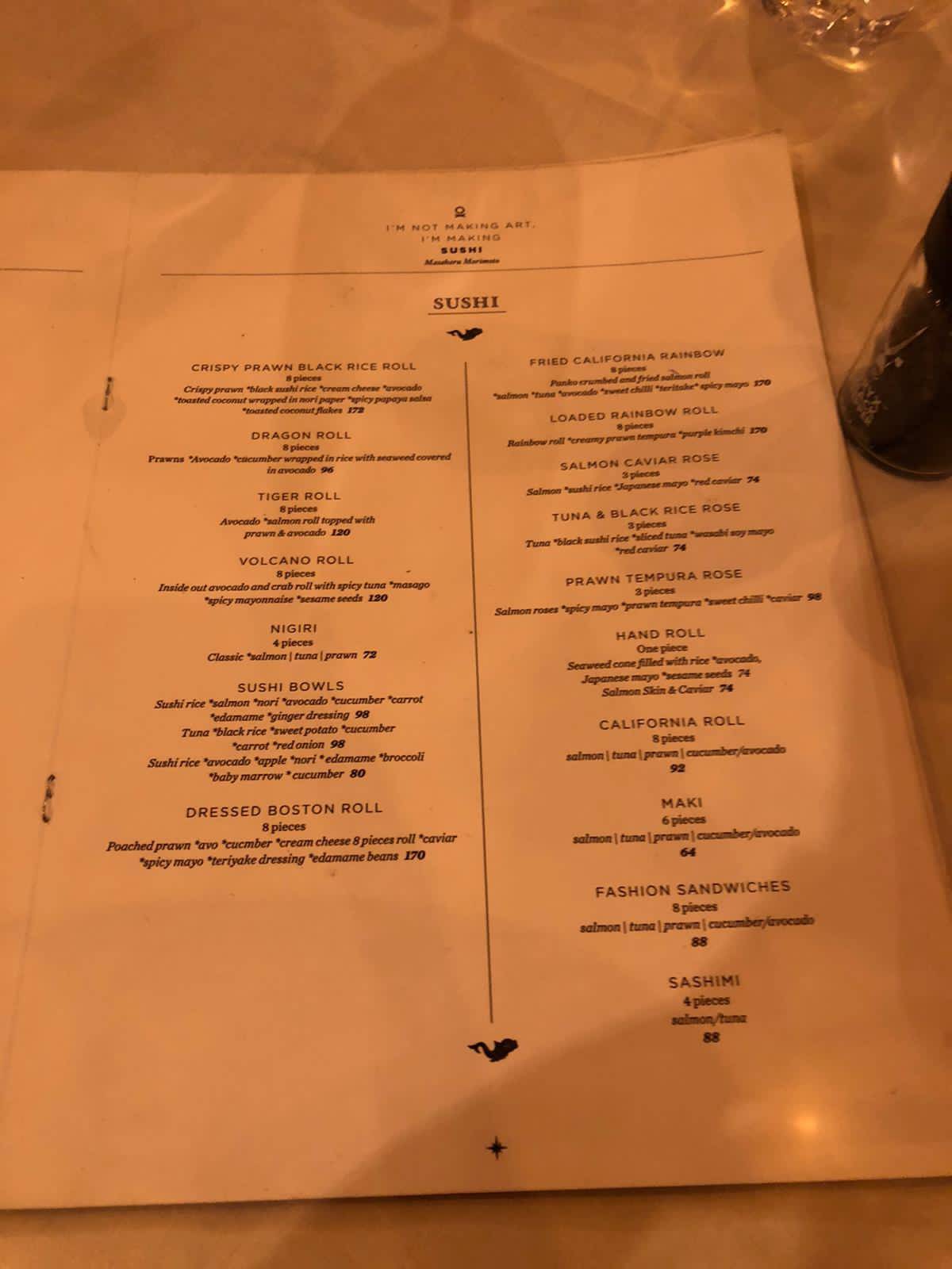 Menu at Life Grand Cafe Waterfront, Cape Town, 2 Pierhead Road