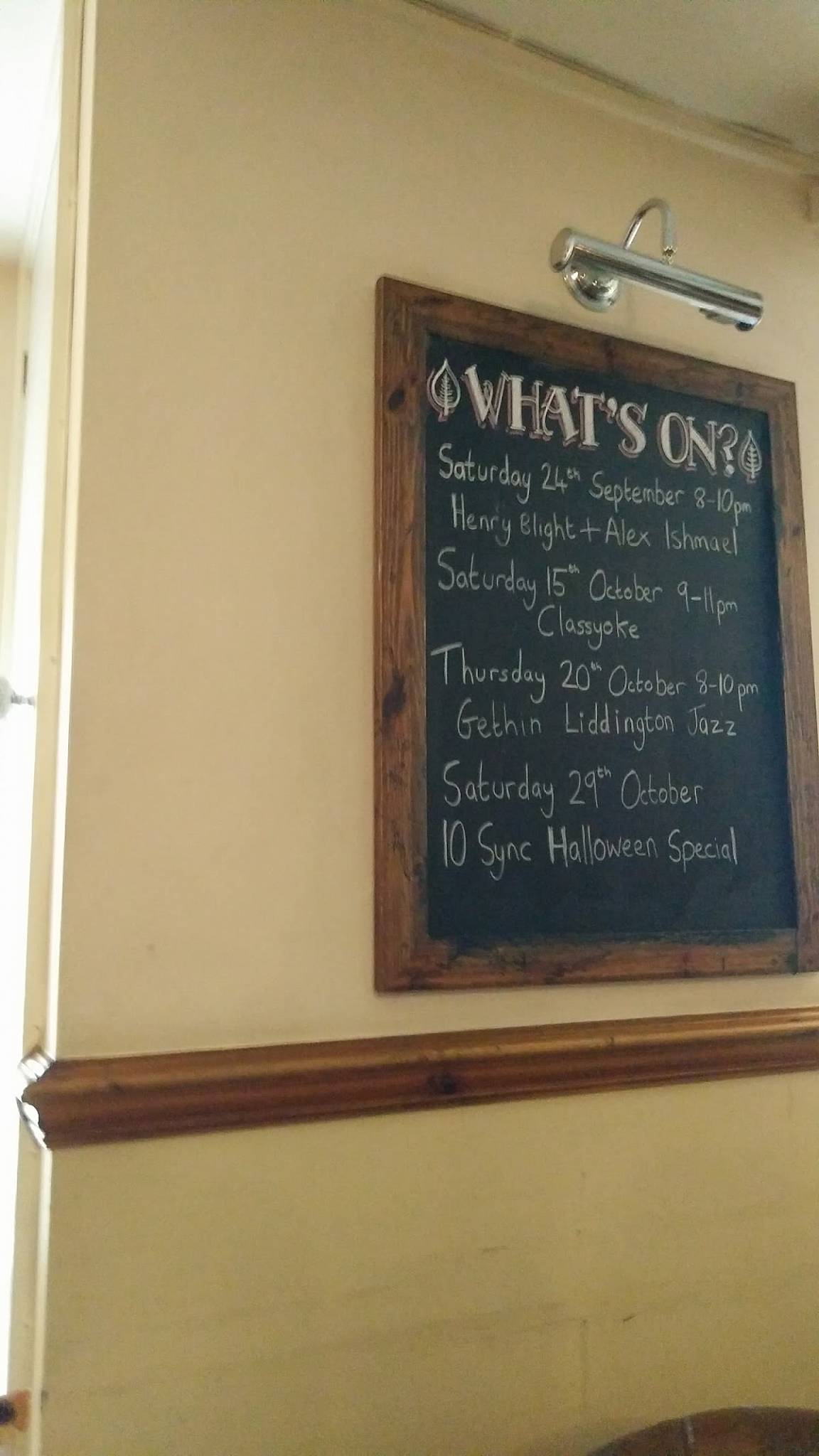 Menu at LT16 restaurant, Chepstow