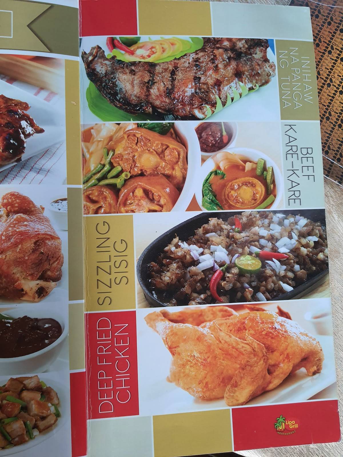 Menu at Lipa Grill restaurant, Lipa