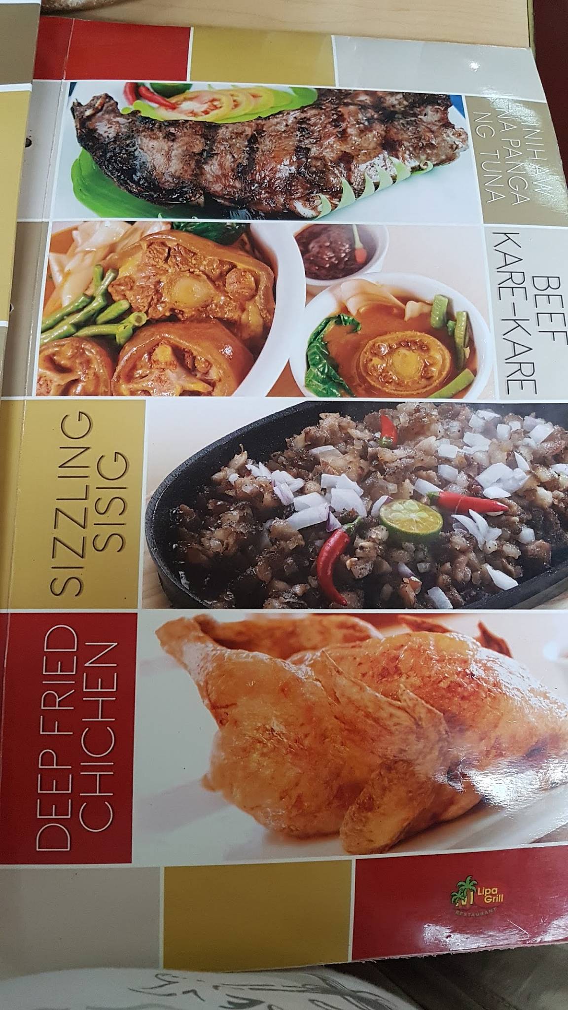 Menu at Lipa Grill restaurant, Lipa