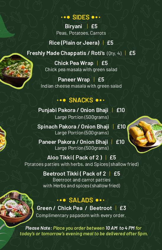 Menu at Little Bite of India, Romford
