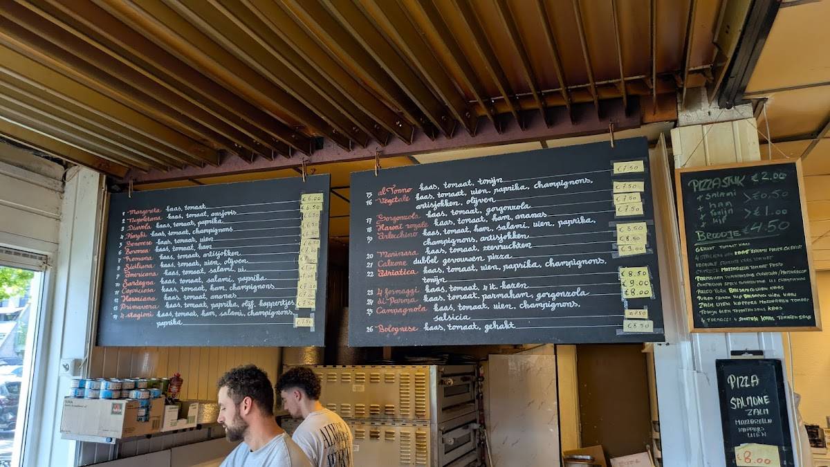 Menu at Little Italy, Rotterdam