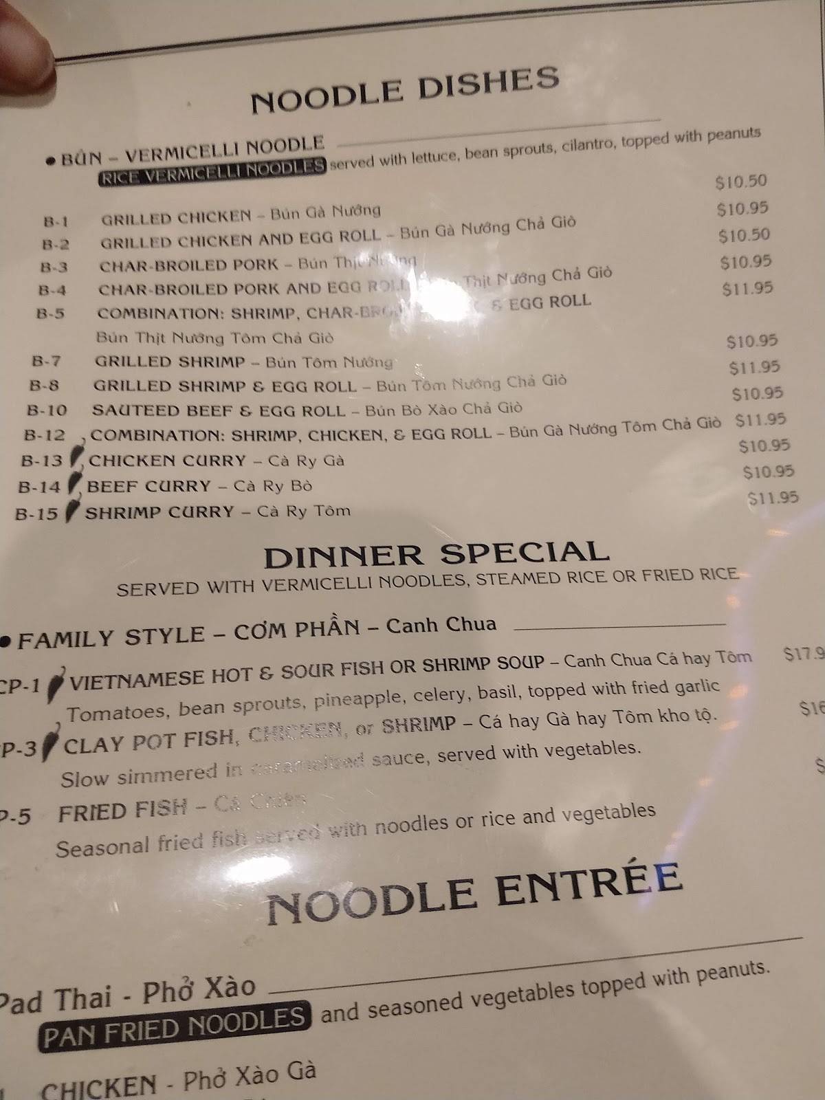 Menu at Little Saigon Restaurant, Wichita