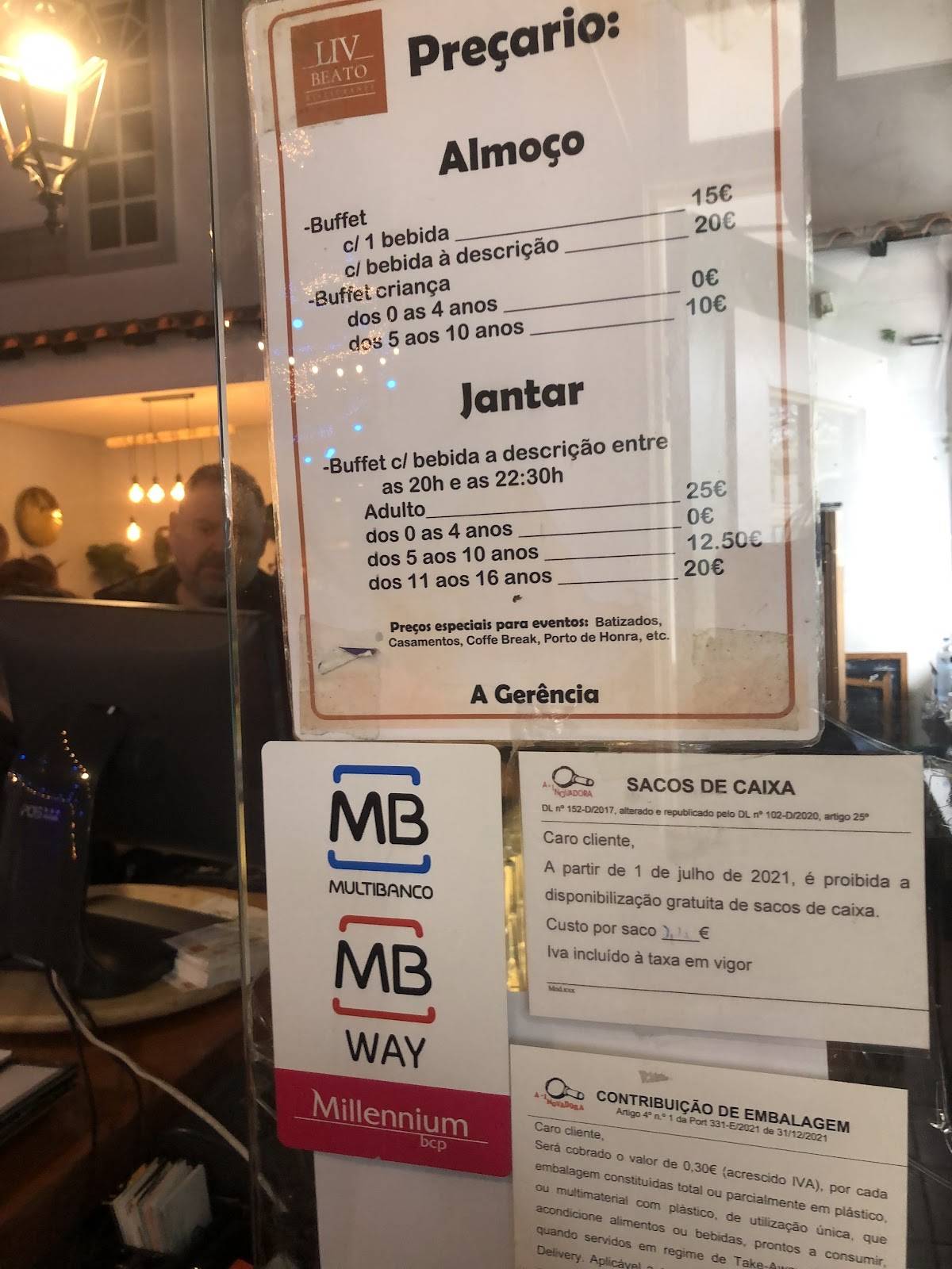 Menu em Liv Beato restaurante, Lisboa