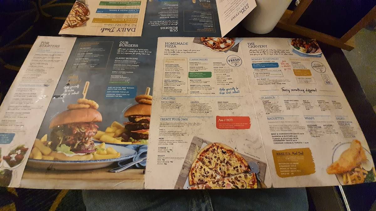 Menu at The Britannia Inn pub & bar, Liverpool, Riverside Dr
