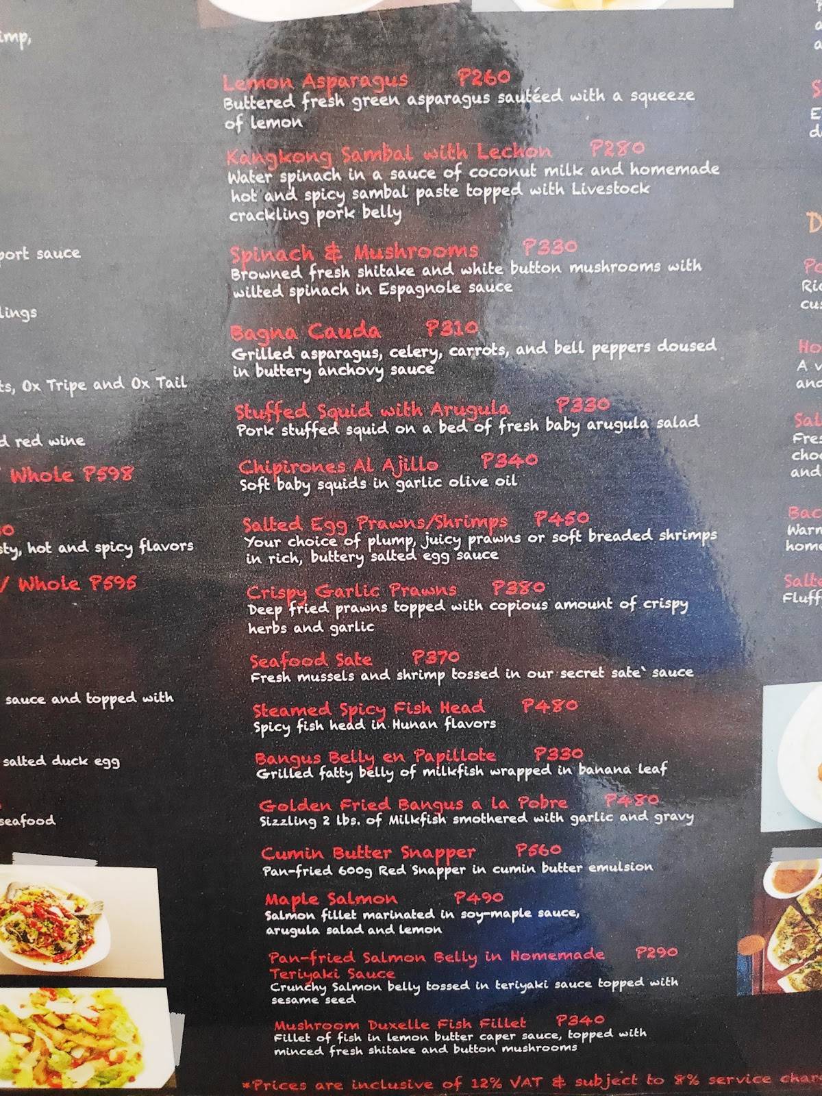 Menu at Livestock restaurant, Quezon City, El Jardin Del Presidente 1