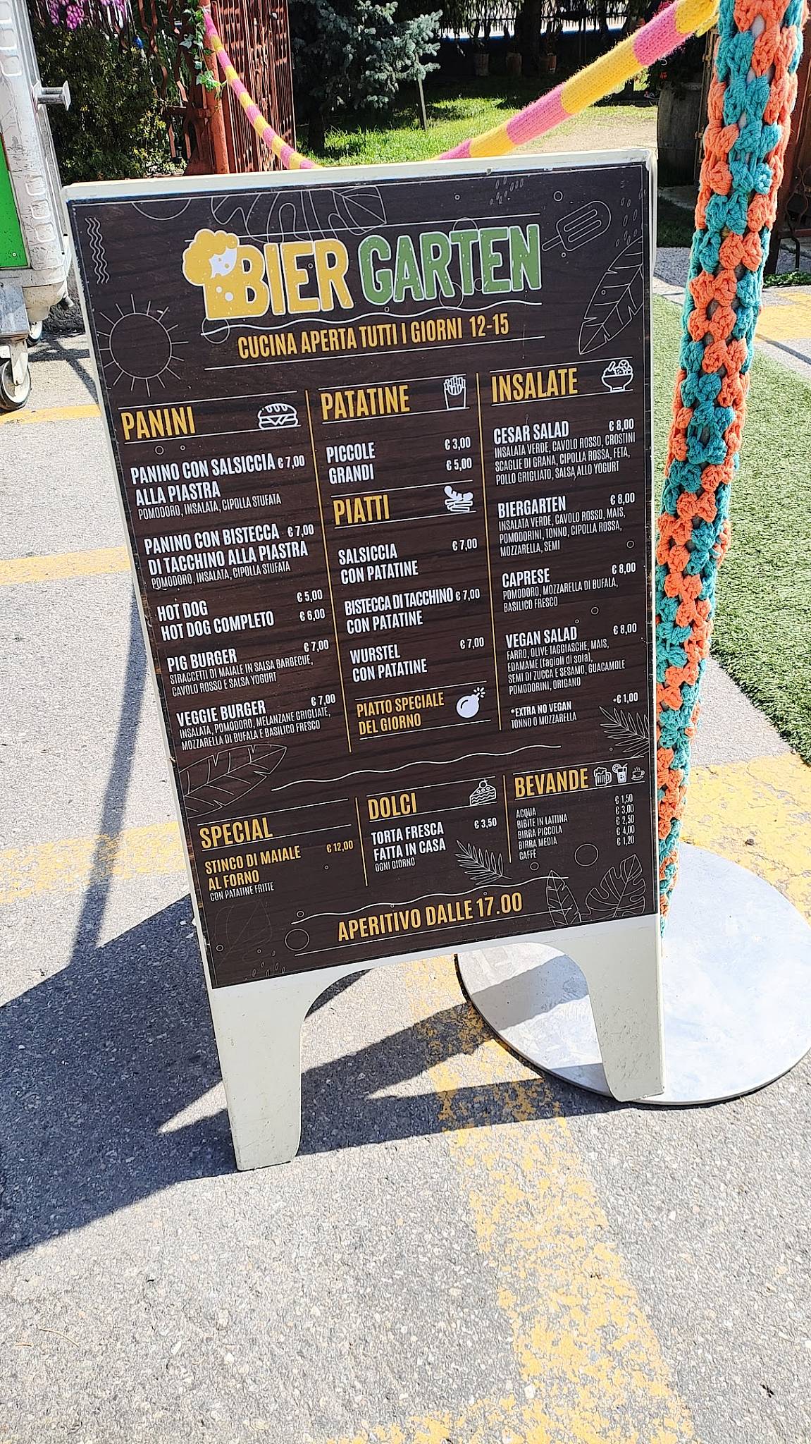 Menu da Biergarten pub & bar, Livigno