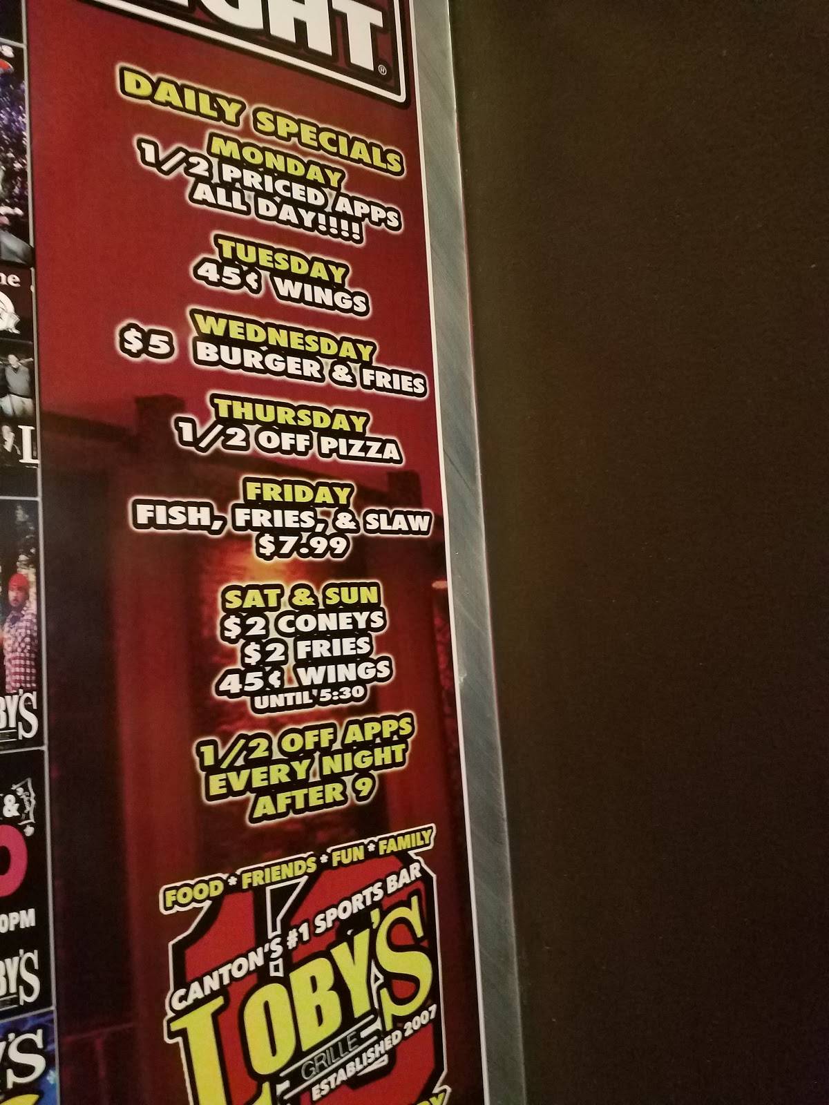 Menu at Loby's Bar & Grille, Canton