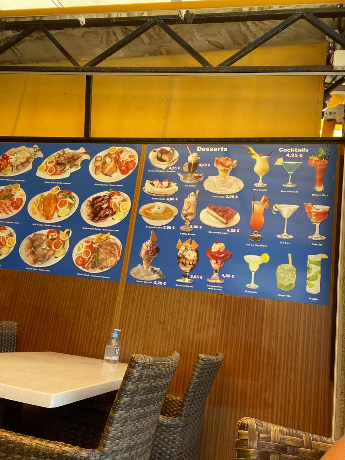 Menu at Loch Ness Restaurant, Costa Adeje