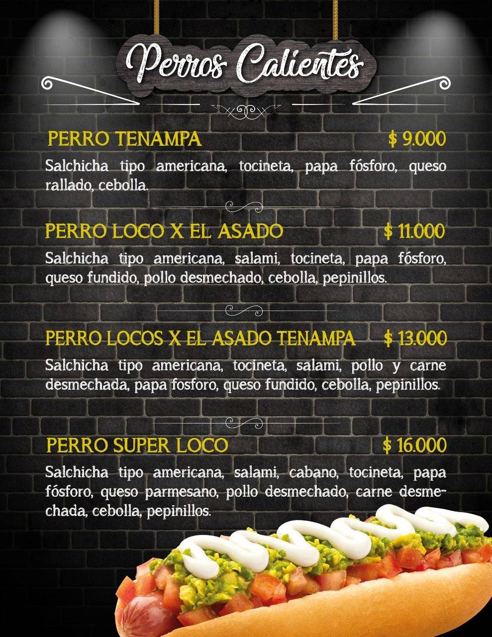 Carta del pub y bar Locos x el asado-Express, Bucaramanga, Centro ...