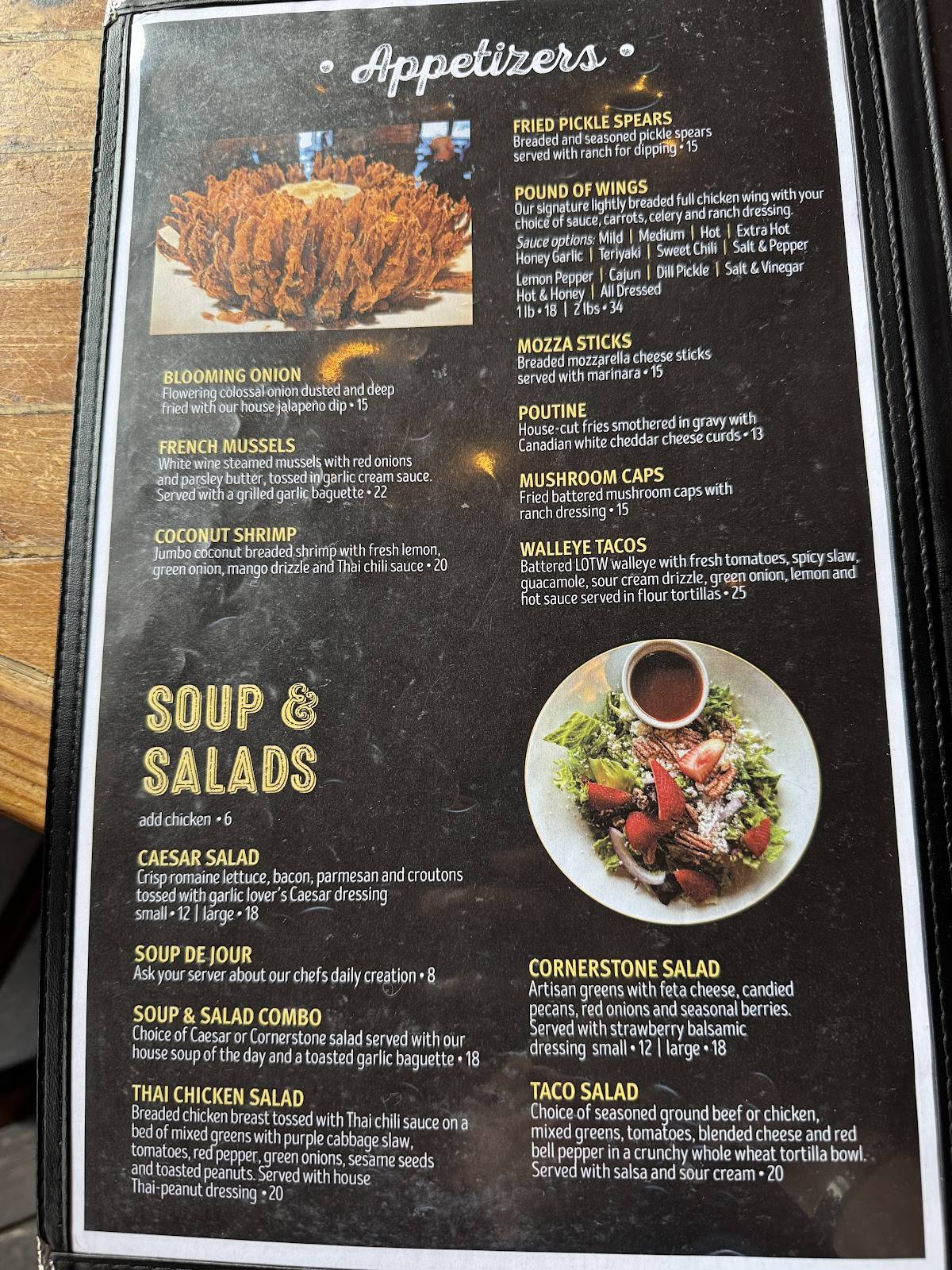 Menu at Log Cabin Tavern pub & bar, Kenora