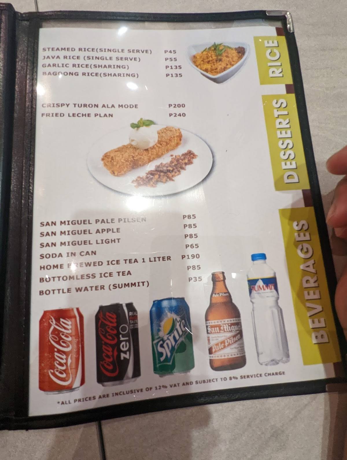Menu at Lola Ote Restaurant, Quezon City, 24 Sgt. Esguerra Ave