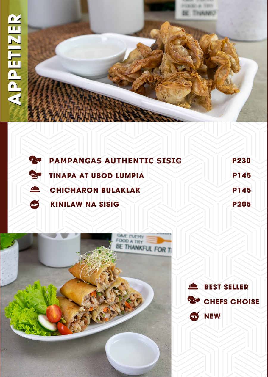 Menu at Lola Ote Restaurant, Quezon City, 24 Sgt. Esguerra Ave
