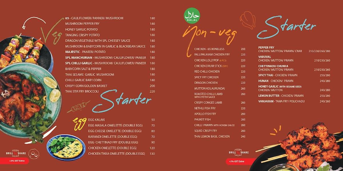 Menu at London Grill N Shake, Kumbakonam