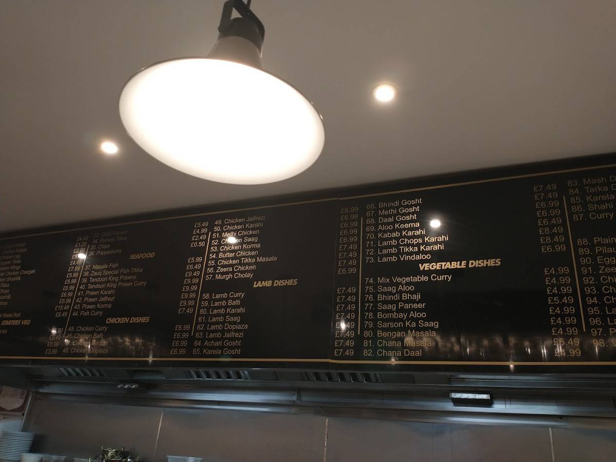 Carta del restaurante Royal Mahal Norbury, Londres