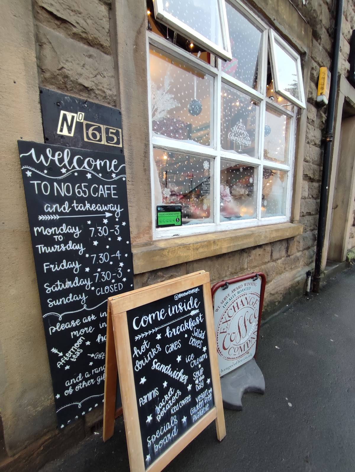 Menu at 65 Cafe, Preston