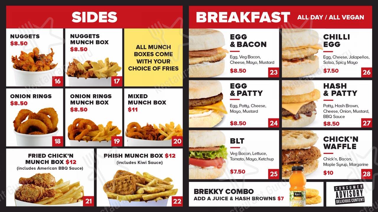 Menu at Lord of the Fries - K Road fast food, Auckland, 179-189 ...