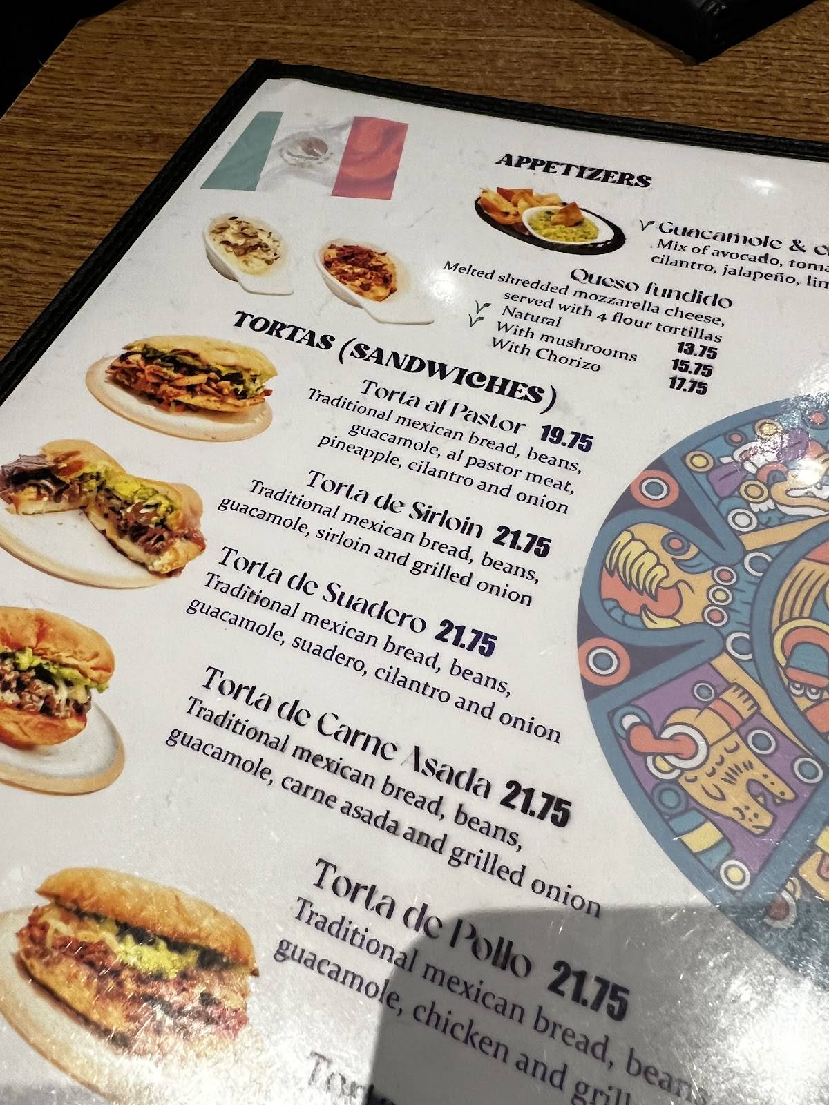 Menu at Los Gyros restaurant, Toronto