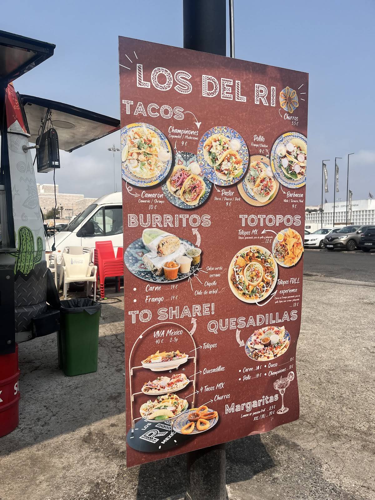 Menu em Los del Rio restaurante, Lisboa