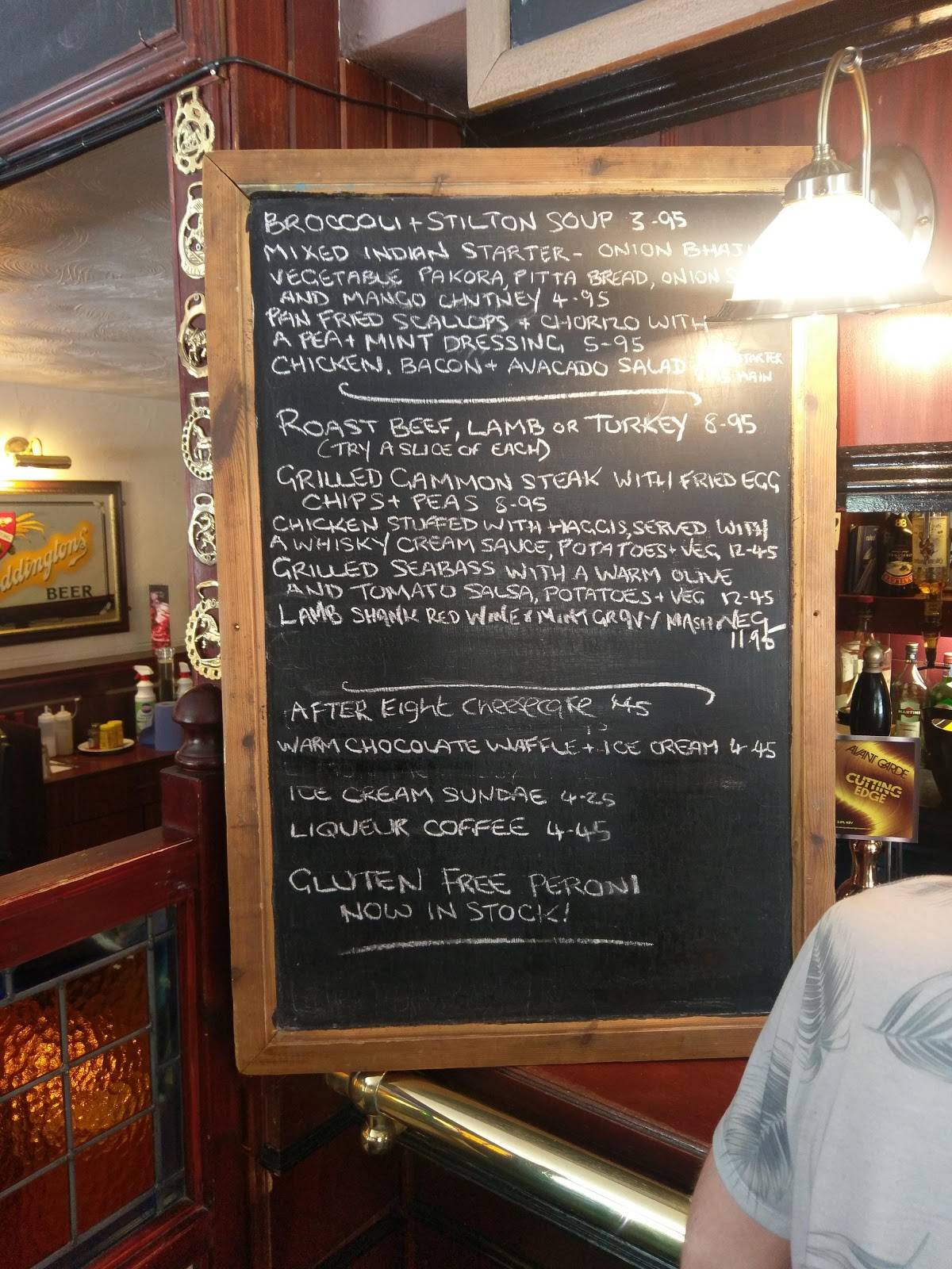 Menu at Lowes Arms pub & bar, Manchester