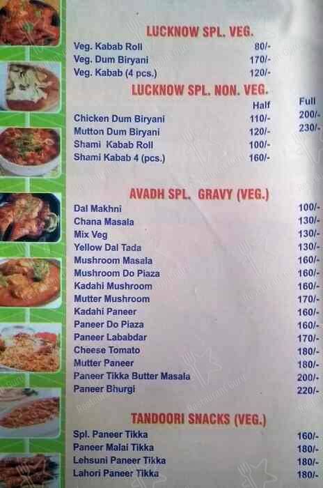 Menu at Lucknow Biryani, Chandigarh, Booth no. 7 sector 44c near ...