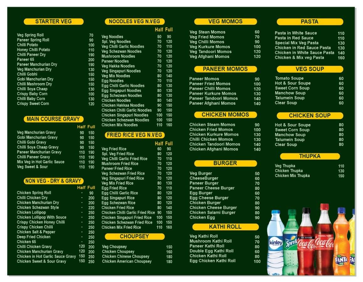 Menu at Lumbini Food Point, Noida, I