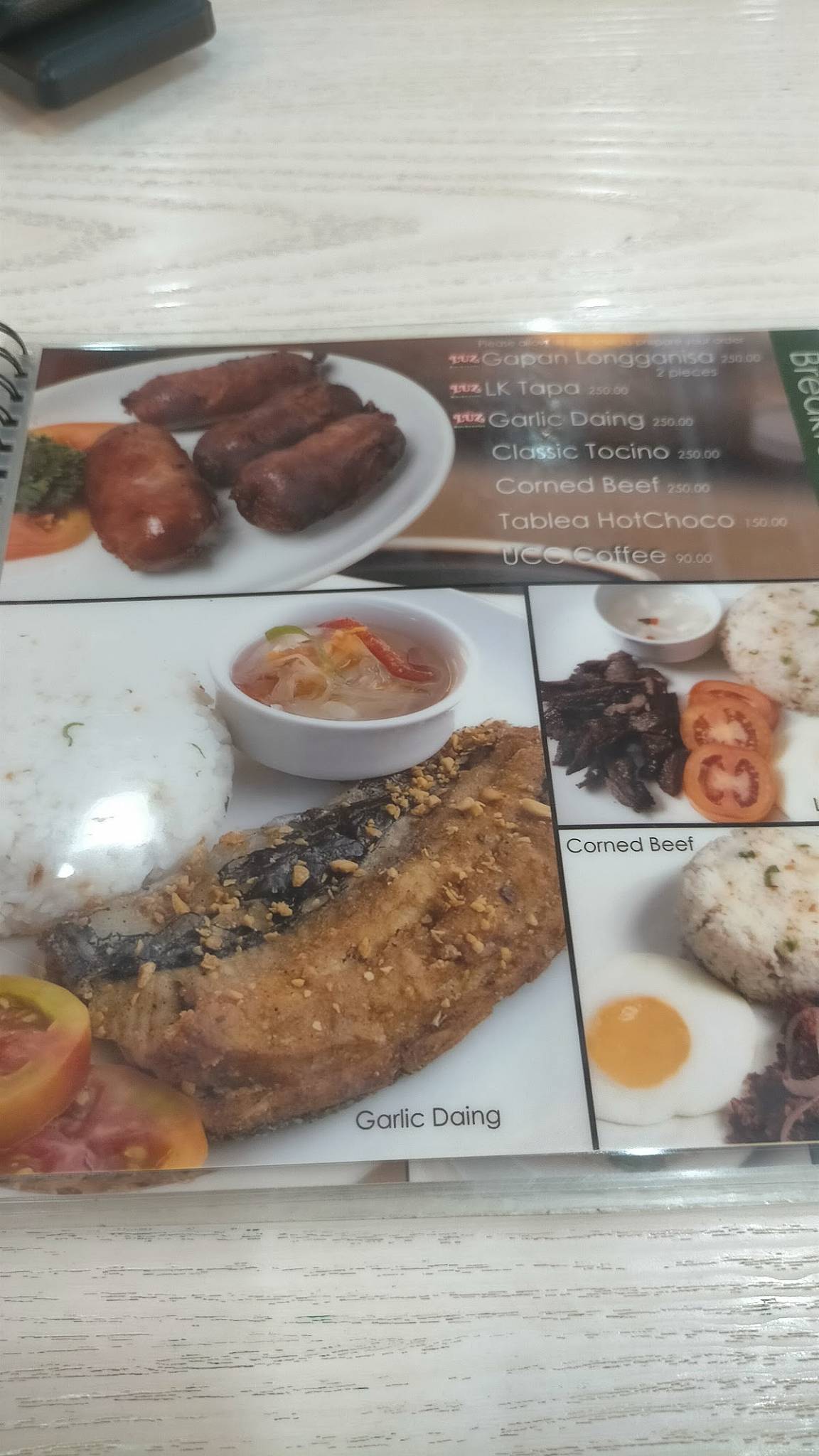 Menu at Luz Kitchenette restaurant, Gapan City