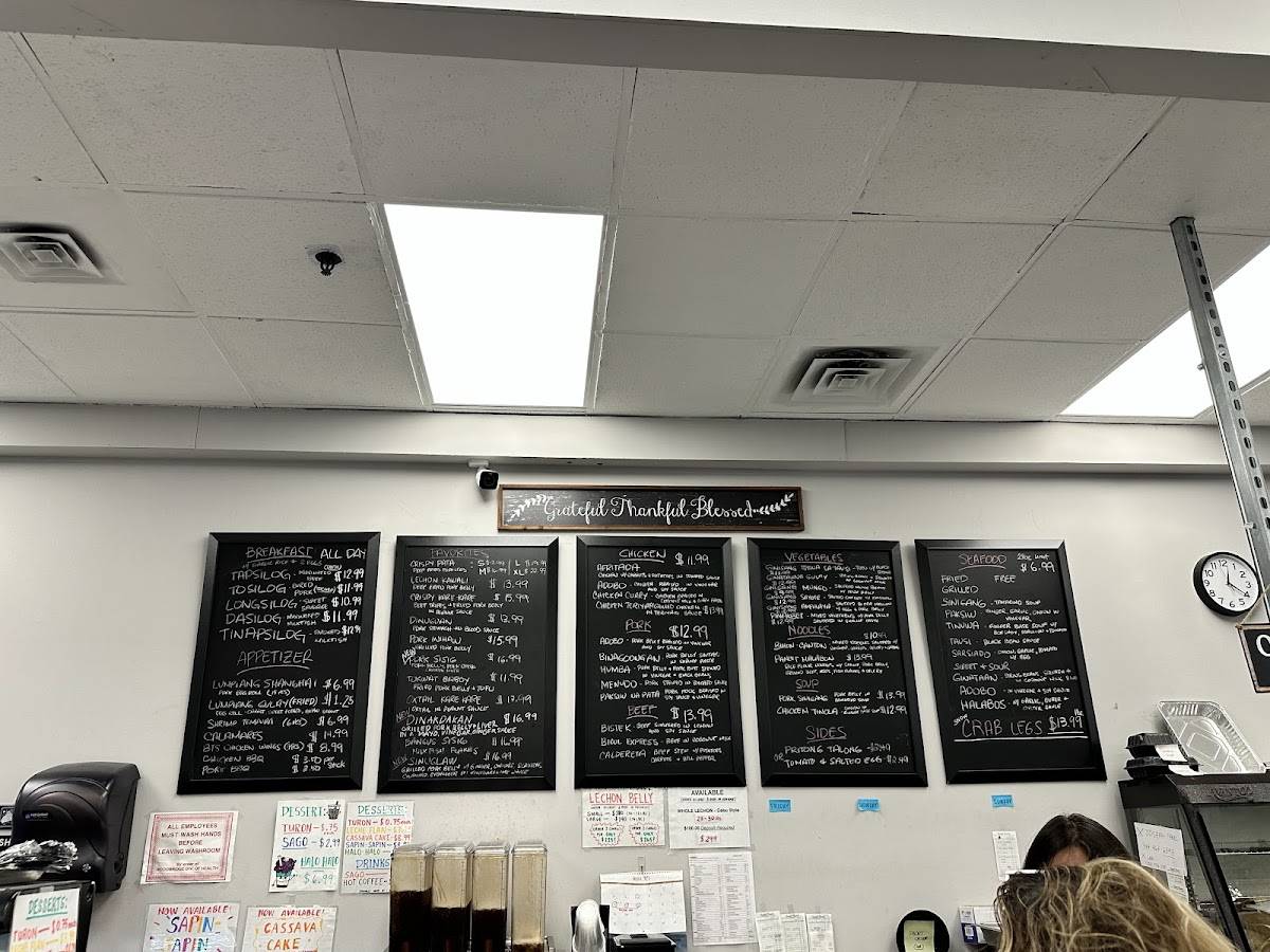Menu at Luzviminda Grocery and Restaurant, Woodbridge Township