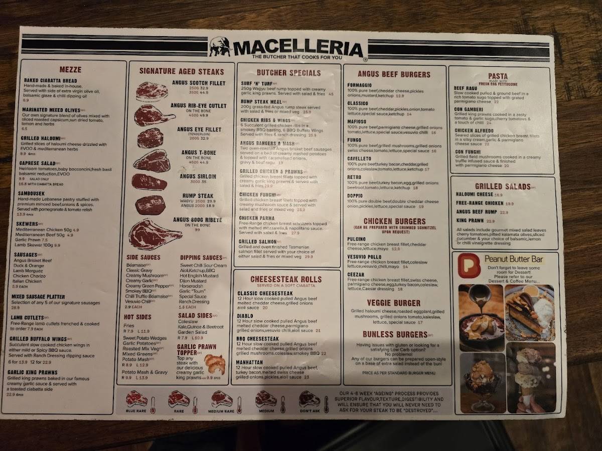 Menu at Macelleria Newtown pub & bar, Newtown, 73-75 Enmore Rd