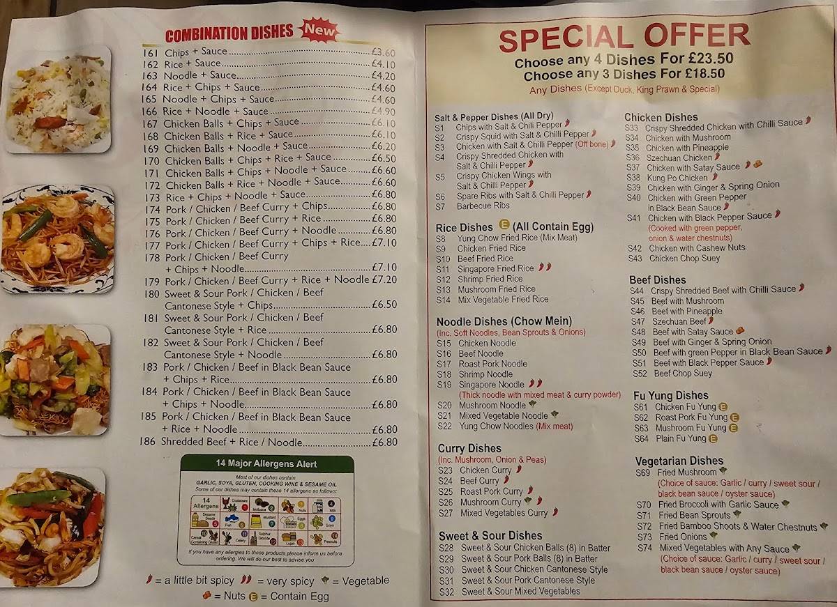 Menu at Magic Wok, Abercynon
