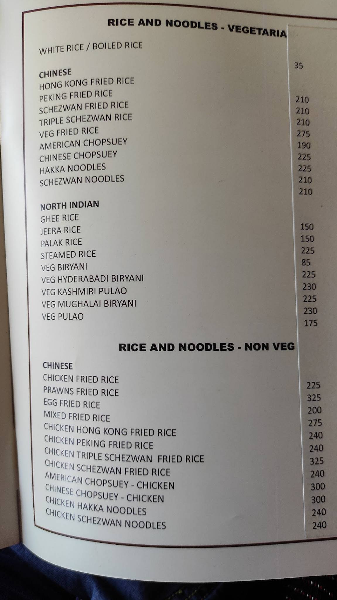 Menu at Maharaja Family Restaurant, Mangaluru, 1st