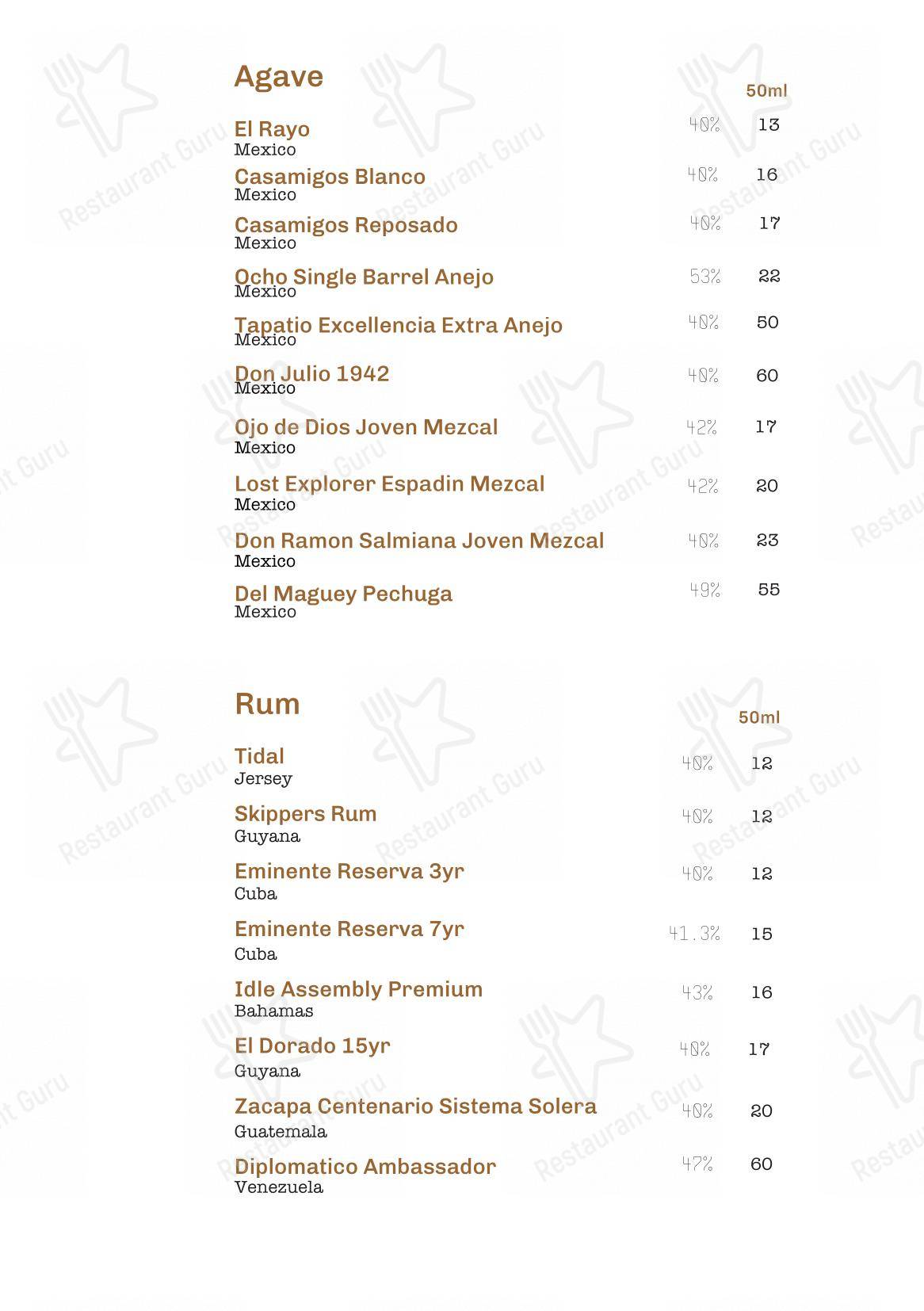 Menu at Maison François restaurant, London
