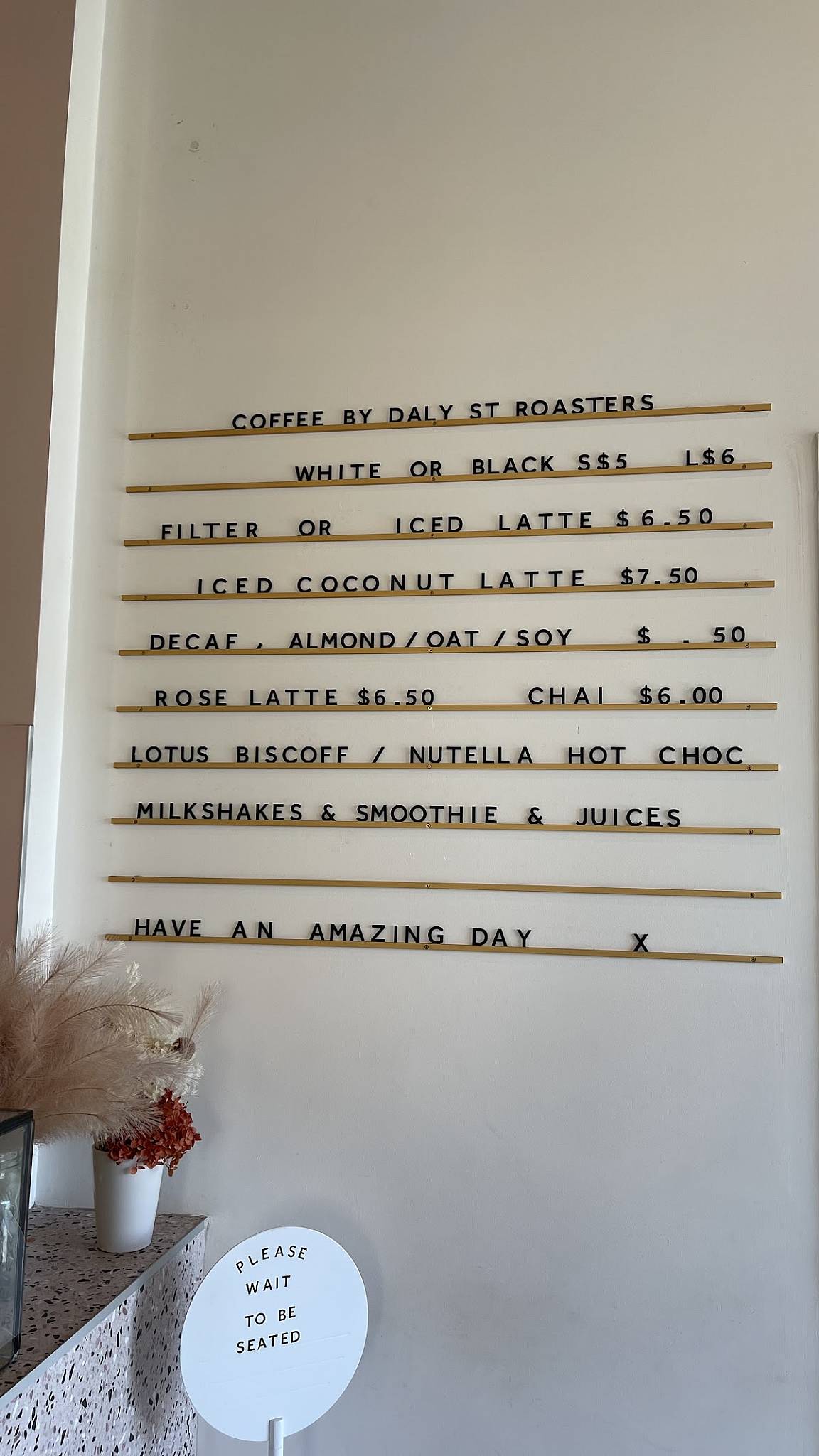 Menu at Major Mitchell Cafe, Carnegie