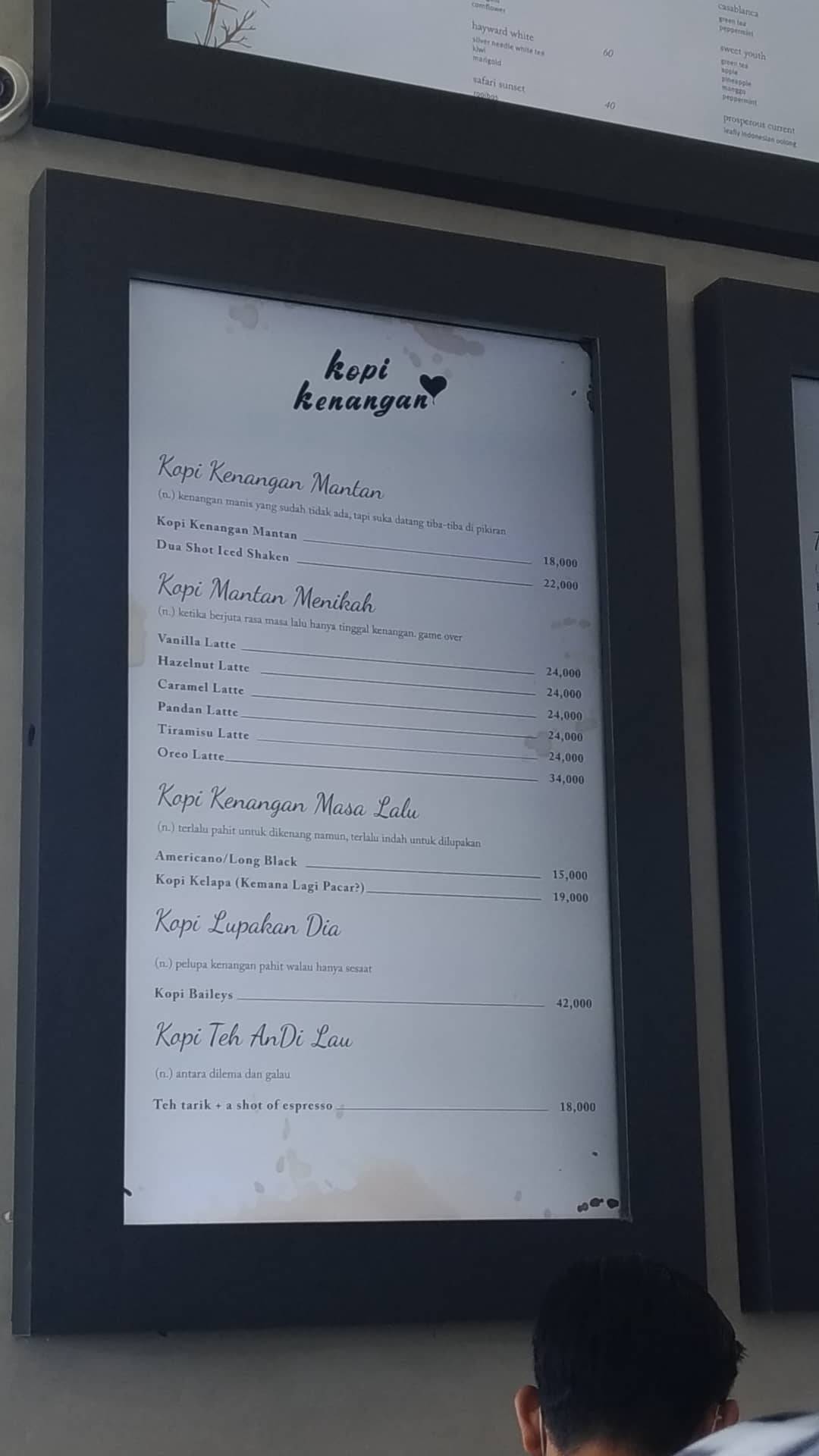 Carta de Kopi Kenangan - Trans Studio Mall Makassar, Macasar