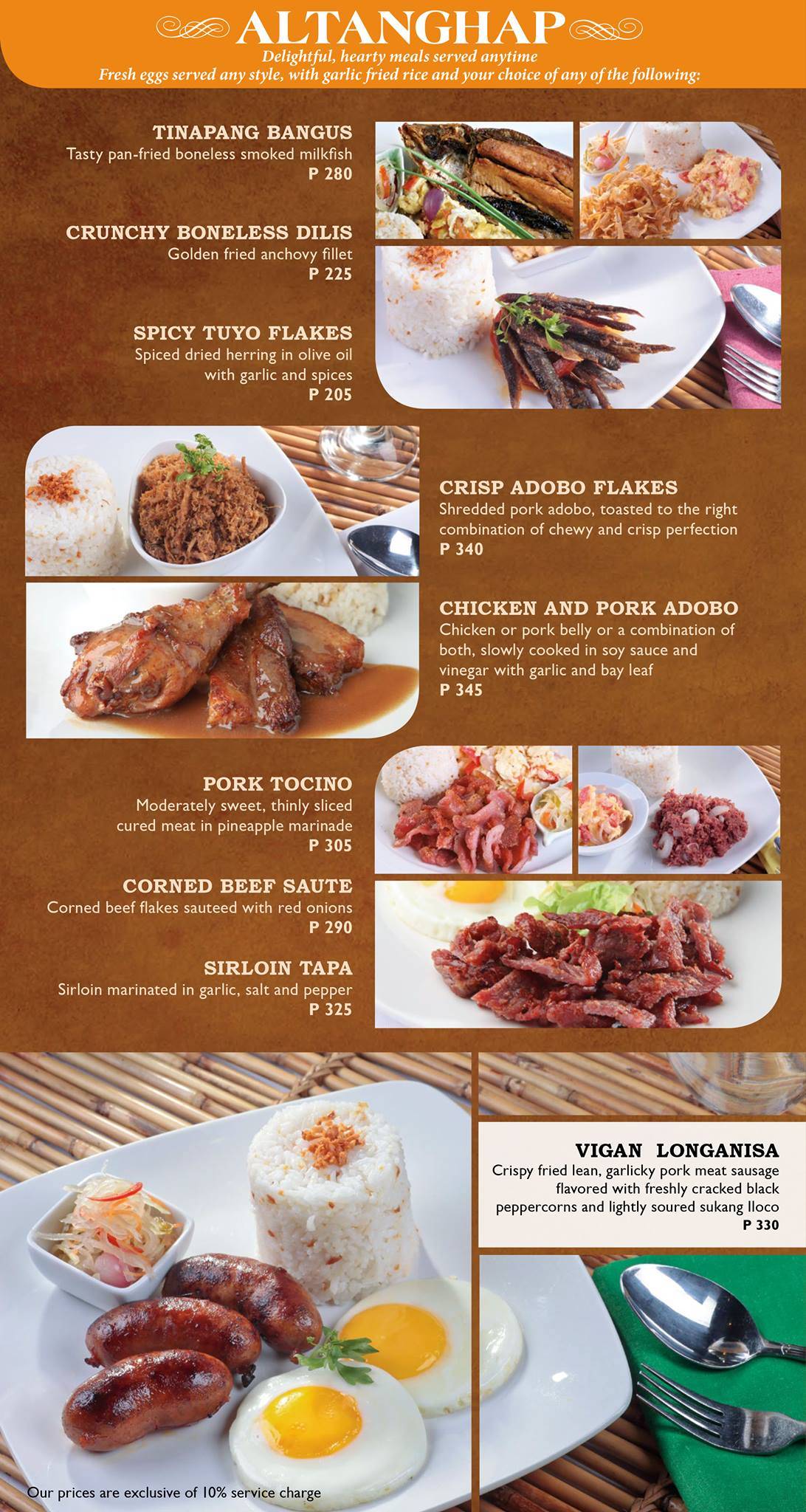 Menu at Via Mare restaurant, Makati, Makati Avenue