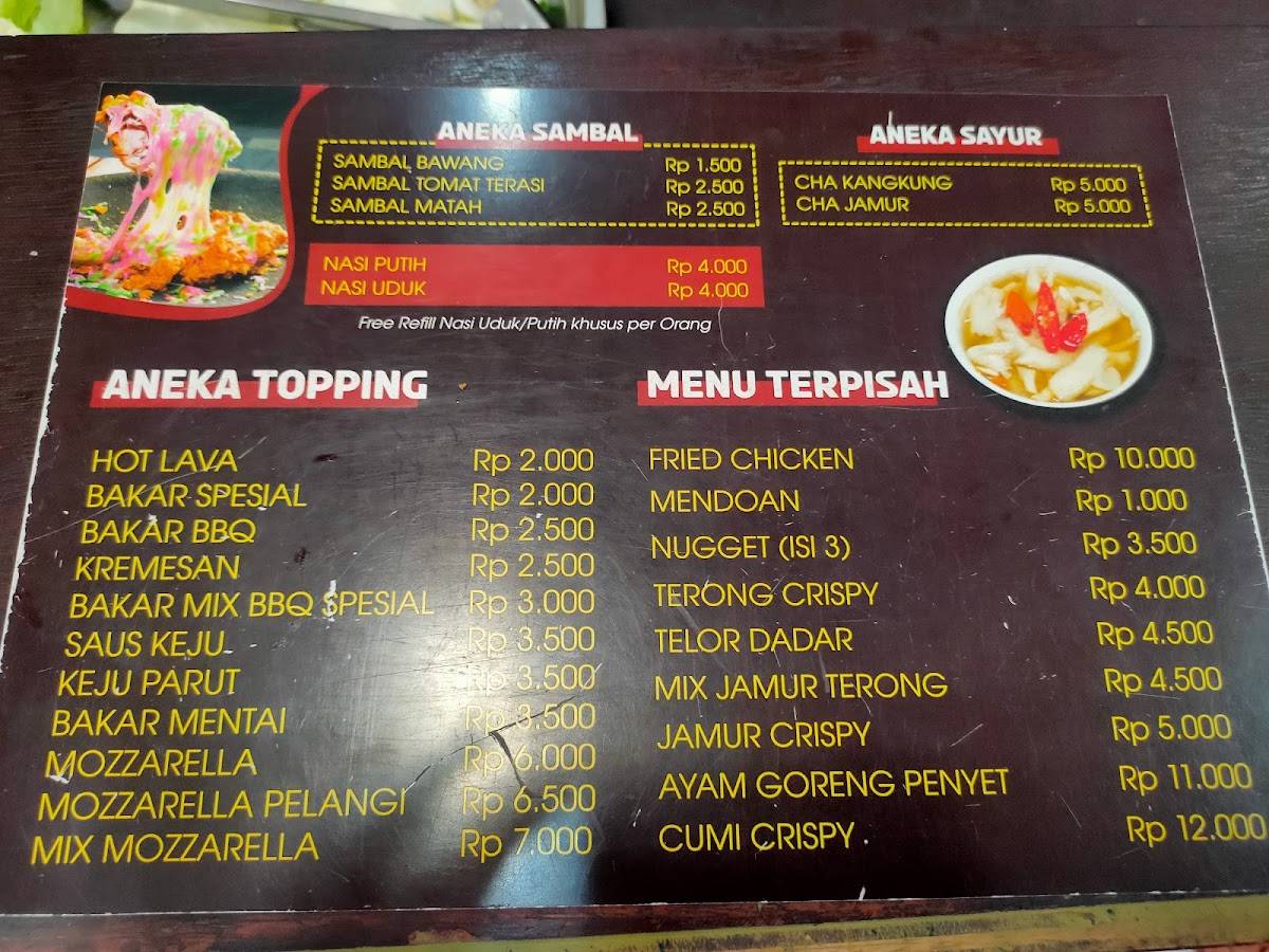 Menu at Ayam Geprek & Susu (PREKSU) restaurant, Malang